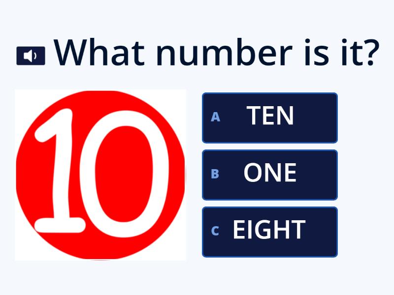 NUMBERS 1-12 MARIE - Quiz