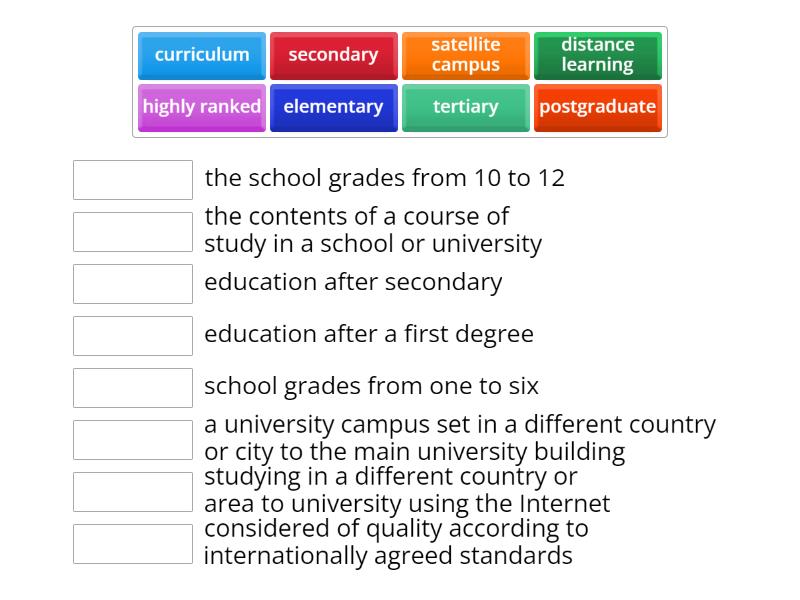 10 Advanced - Unit 2 - Lessons 5 - 6 - Vocabulary Matching - Match up