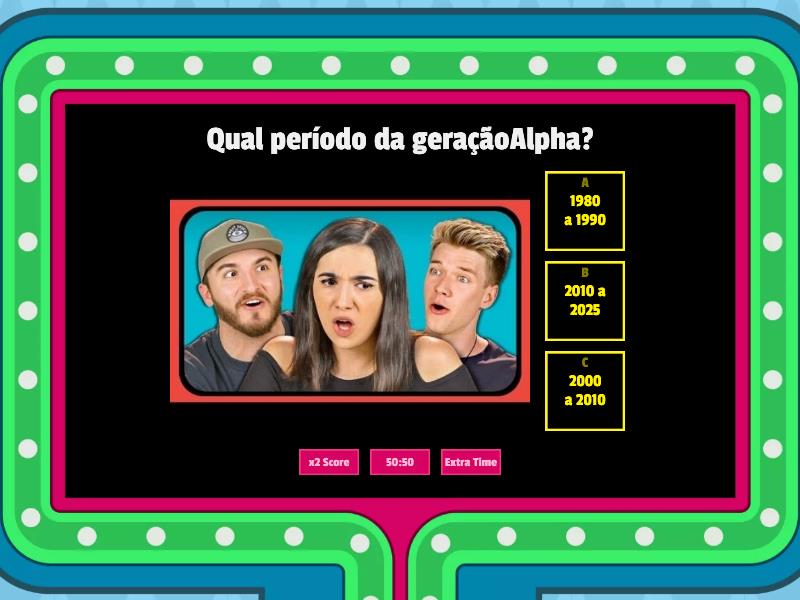 Geração Alpha - Gameshow quiz