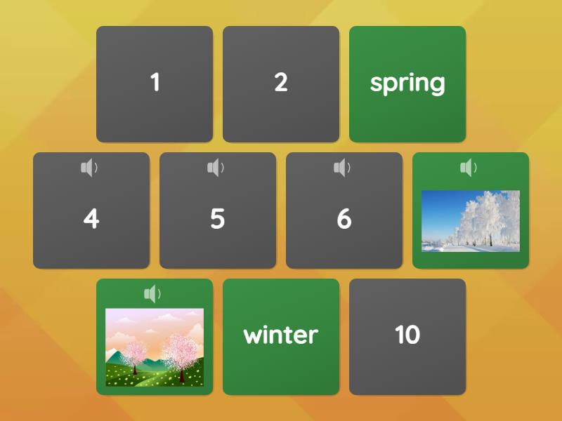 smart junior 2 unit 6 spring, summer... - Matching pairs