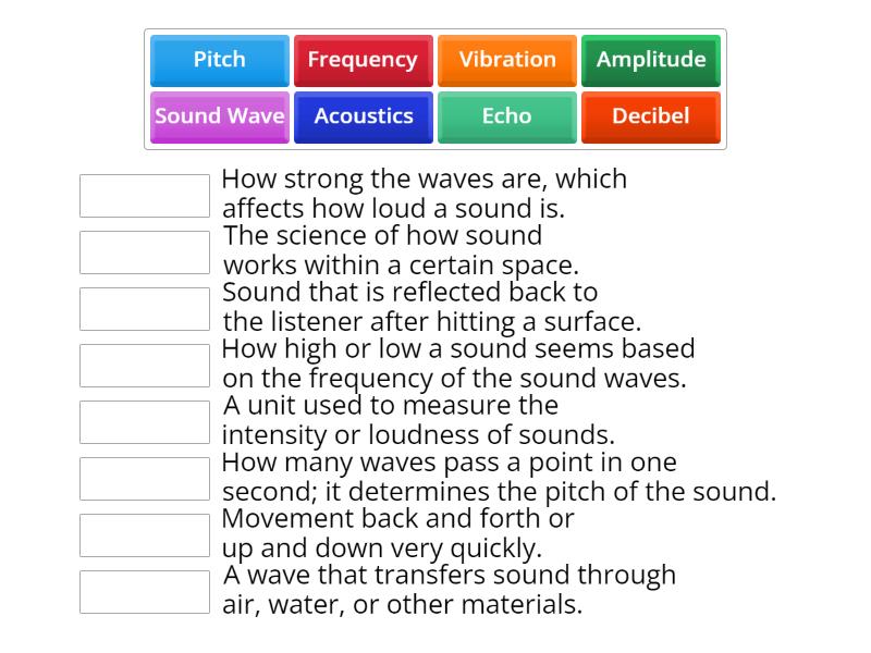 Speaking About Sound - Match up