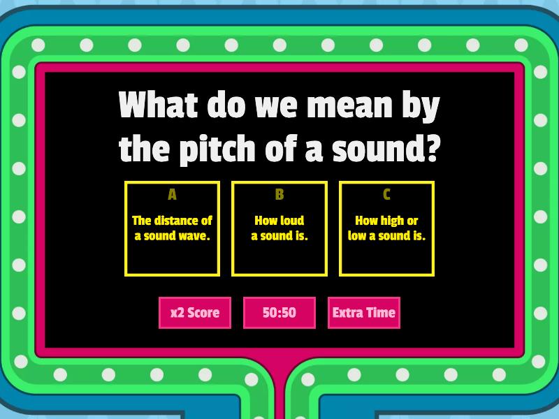 Year 4 Pitch and Sound - Gameshow quiz