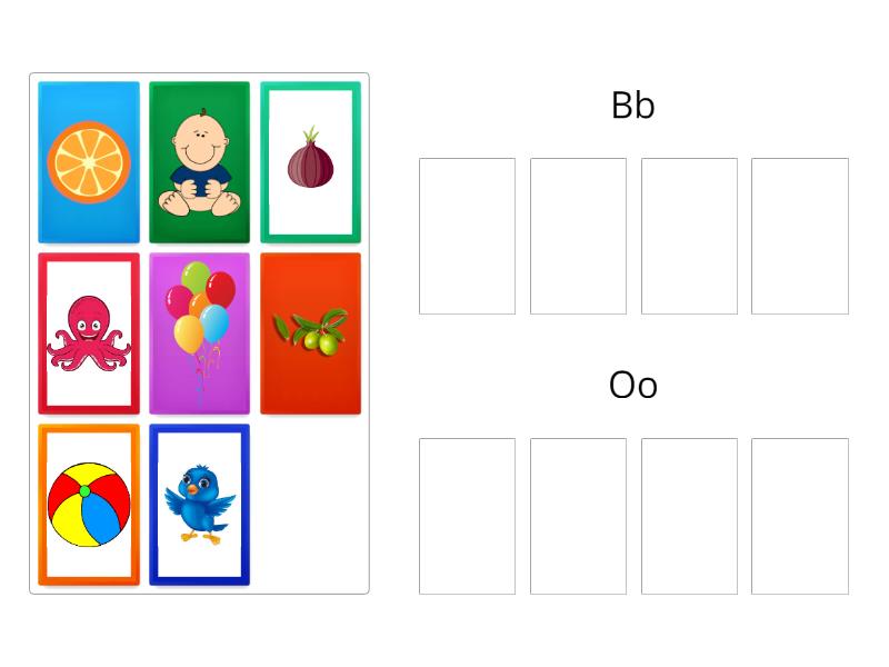 letter Bb & Oo - Group sort