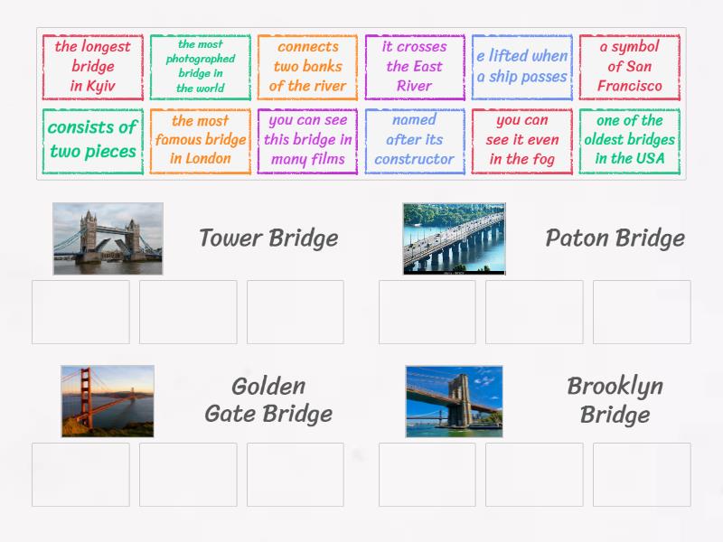 Bridges - Group sort