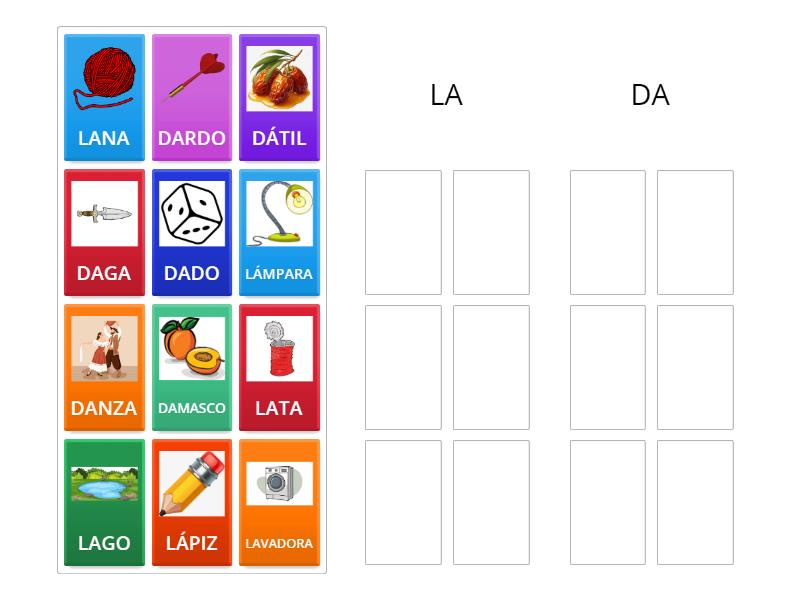 SÍLABA INICIAL (LA-DA) - Group sort
