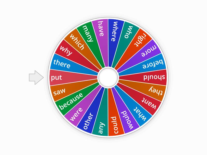 Tricky Word Wheel - Rueda aleatoria