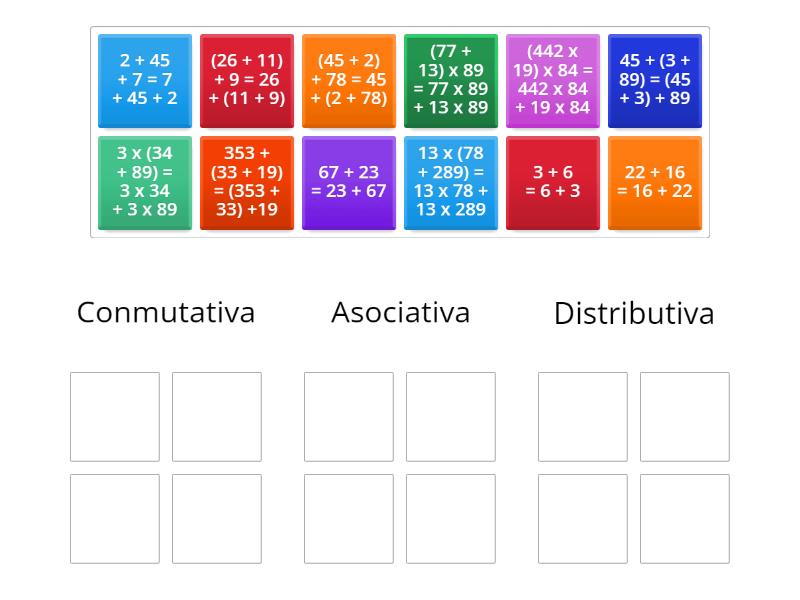 Extensión del significado de la suma y multiplicación. - Group sort