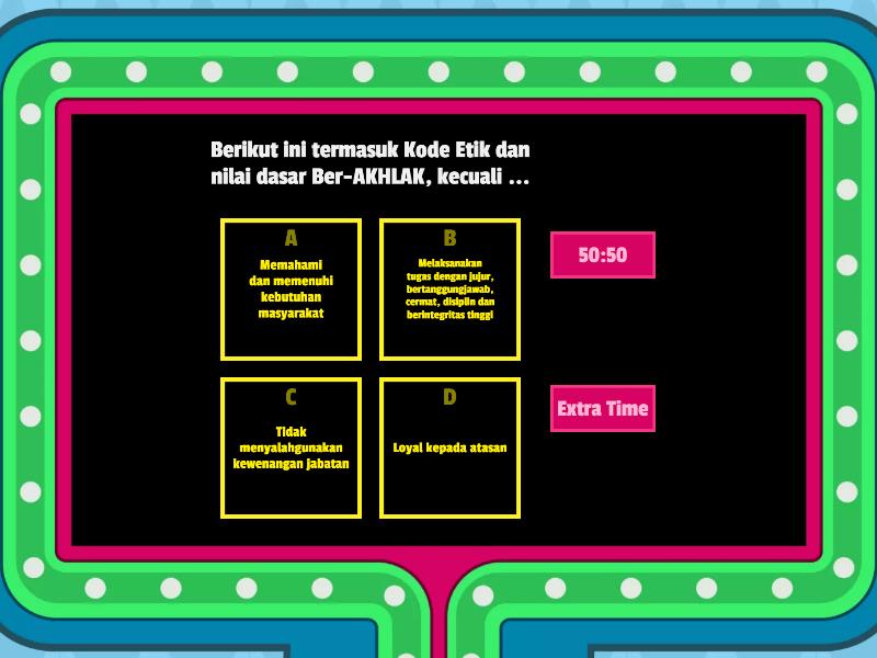 LATIHAN SOAL MOOC - Gameshow quiz