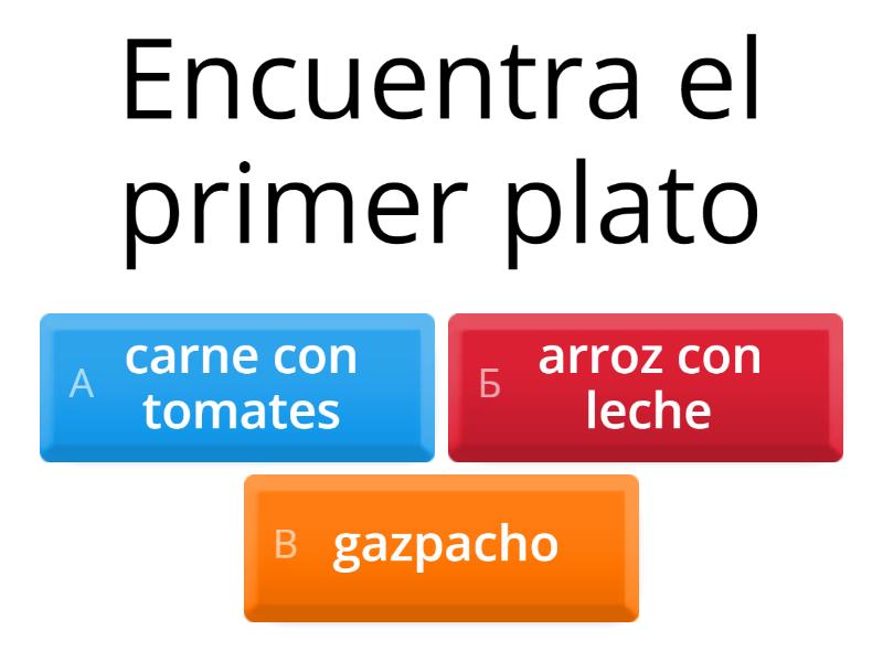 La comida - Quiz