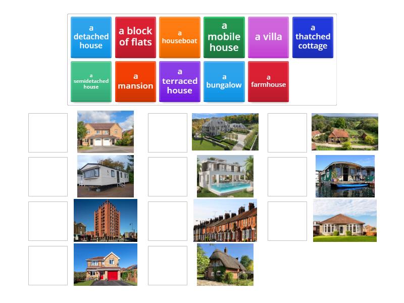 Housing - vocabulary - Match up