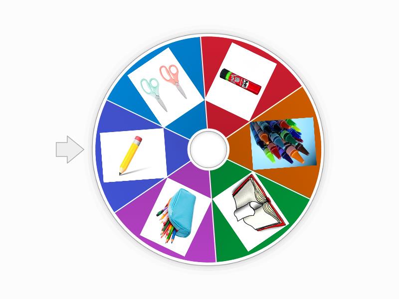 School objects - Kinder - Rueda aleatoria