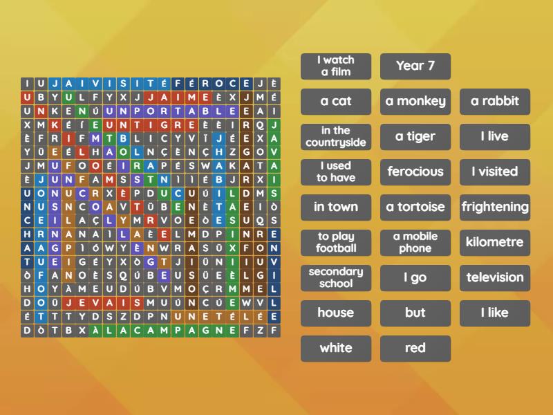 Module 3 Allez 1 - Wordsearch