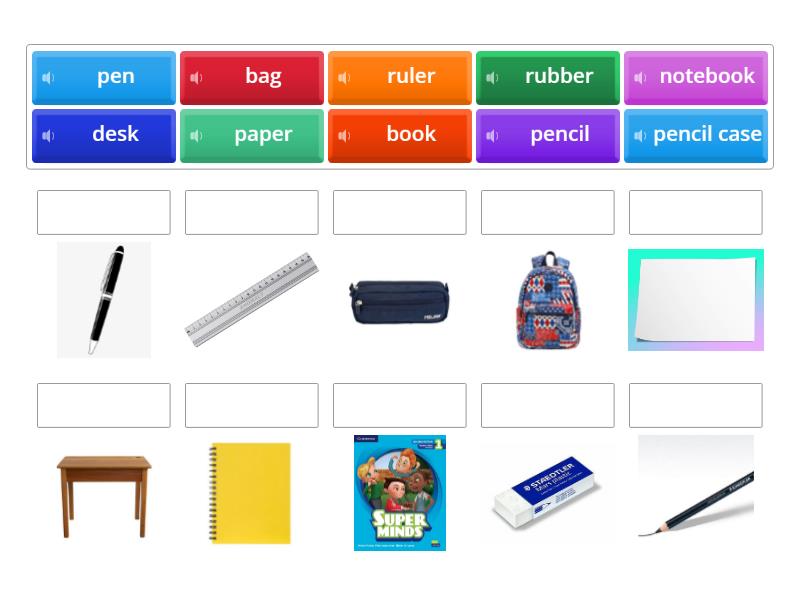 Classroom Objects - Match up