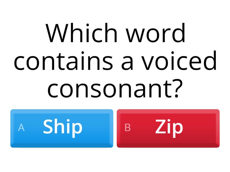 Minimal Pairs Activity: Voiced and Voiceless Consonants - Quiz
