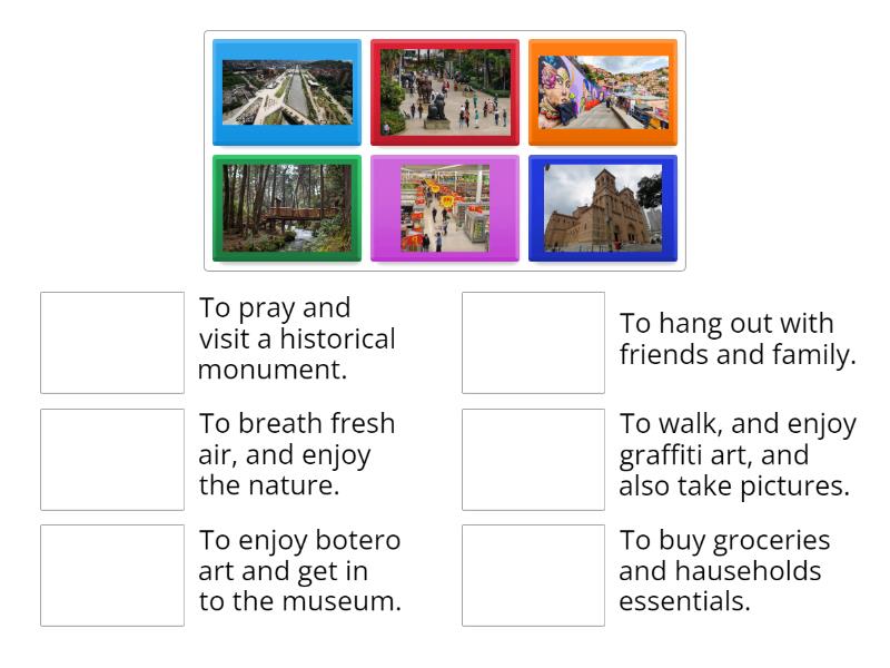 Places in the city and what to do. - Match up