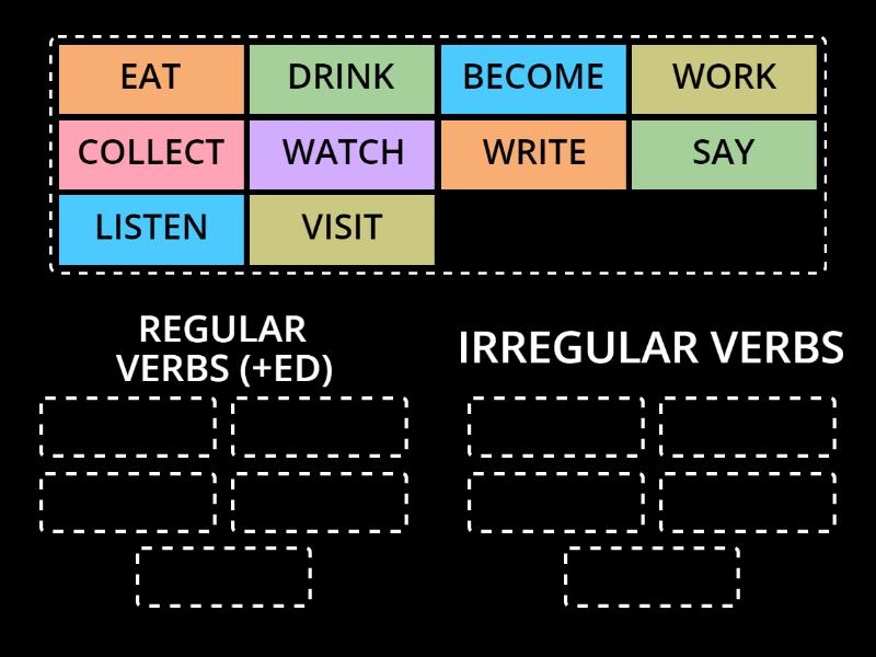 REGULAR AND IRREGULAR VERBS - Group sort