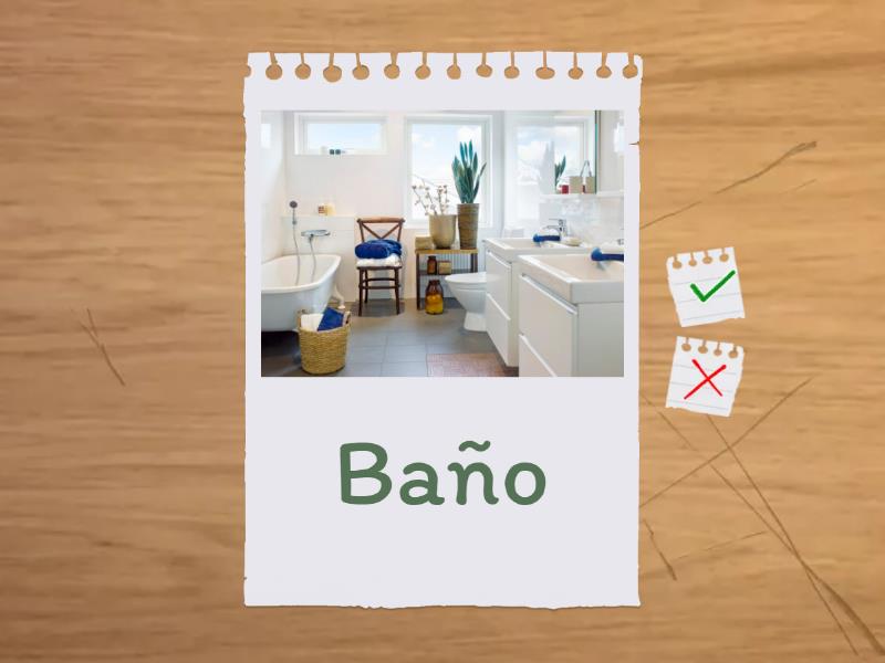 Partes de la casa - Flash cards