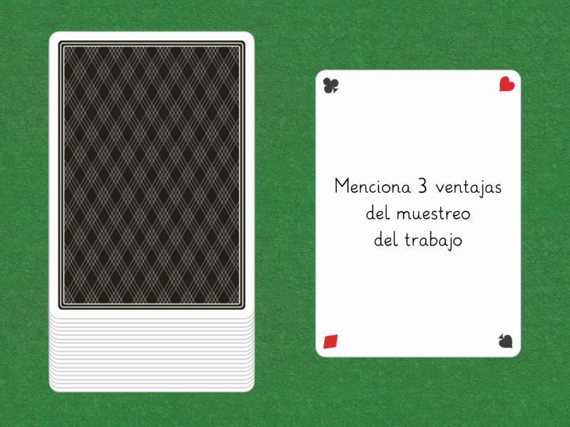 Muestreo de trabajo - Kartu acak Muestreo de trabajo - Kartu acak