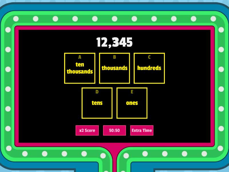 Place Value - Gameshow quiz