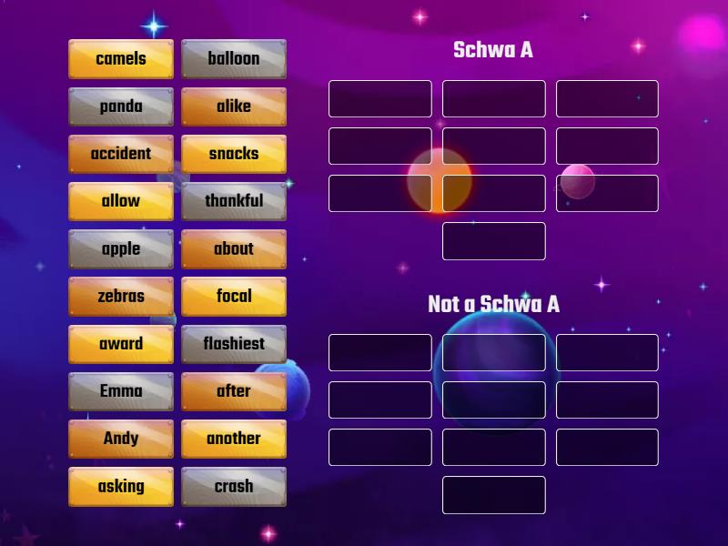 Schwa or Not (a)? - Group sort