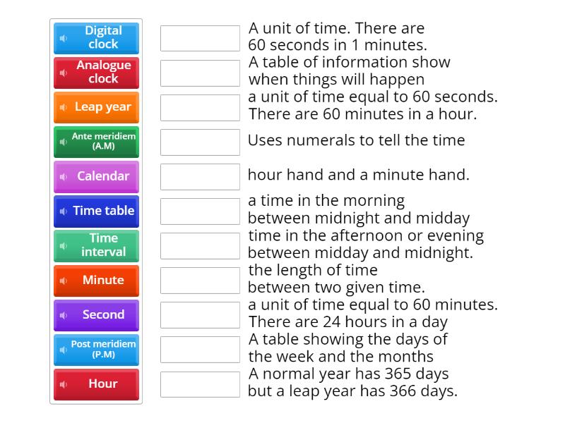 Timetable and time intervals - Match up