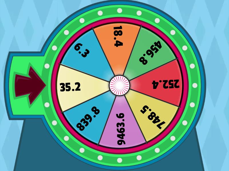 Rounding to whole number - Spin the wheel