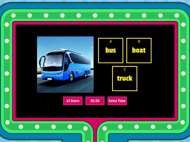 Transport Reveal Starter Gameshow Quiz