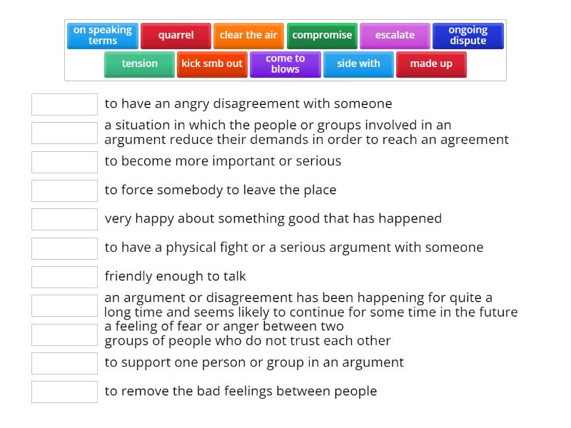 Dispute & argument - Match up