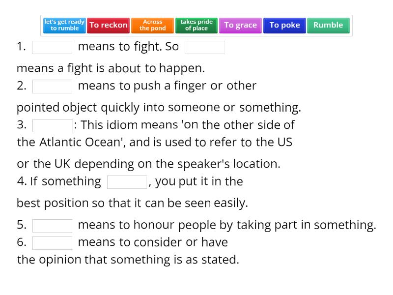 What are the Olympic Games all about? - Vocabulary Review - Complete ...