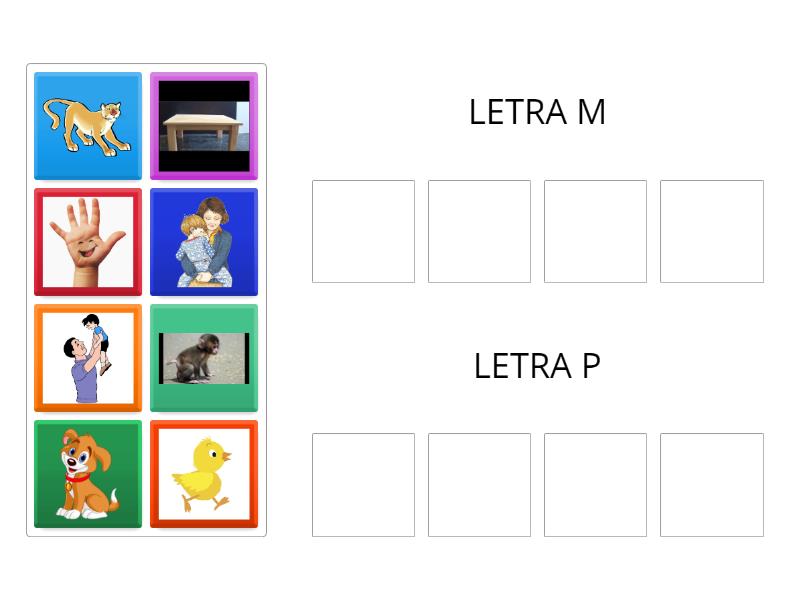 fonema letra M-P- - Ordenar por grupo