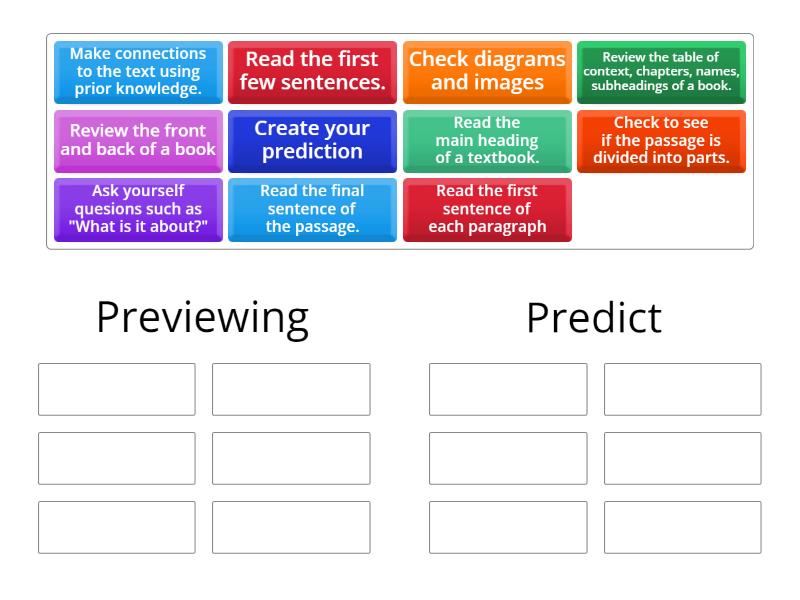 What do you do in order to Preview and Predict? - Group sort