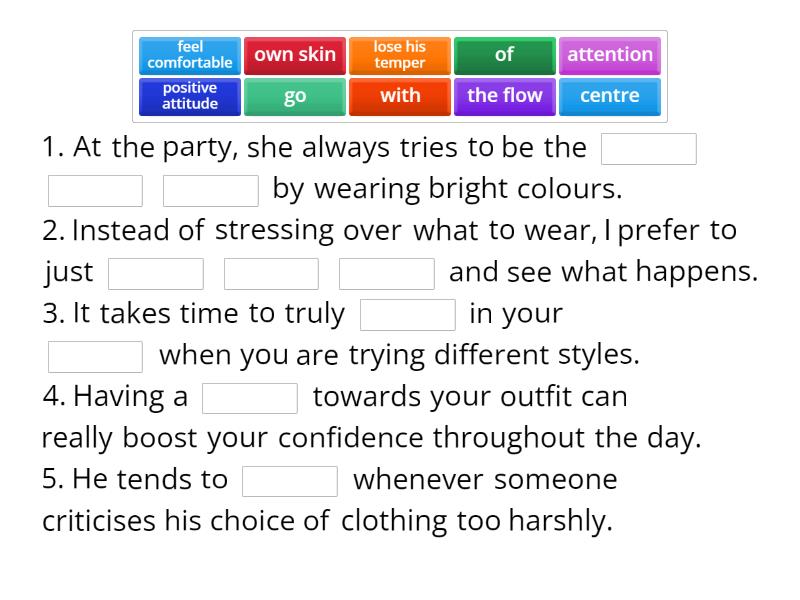 Clothes - Complete the sentence