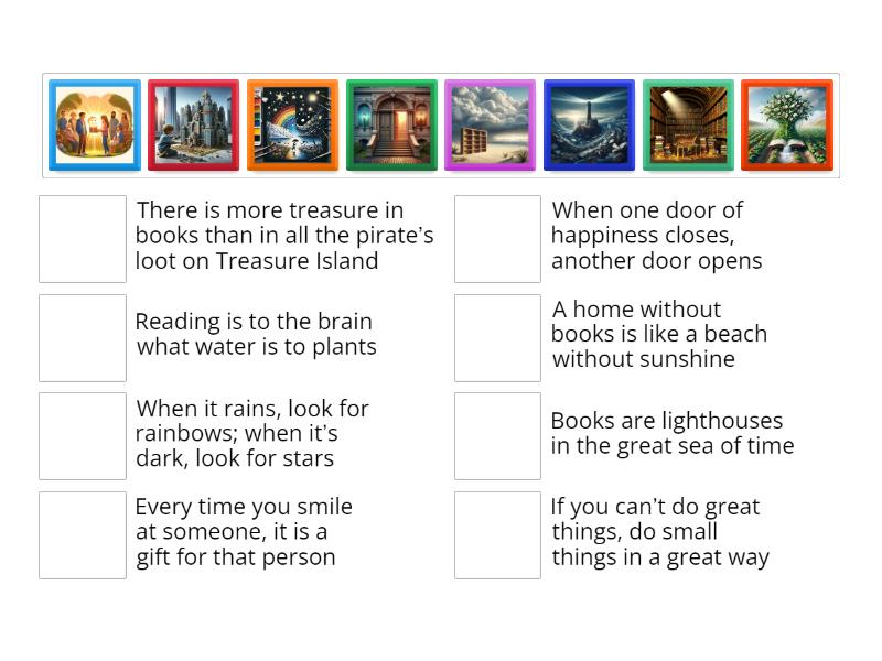 FILOTIMO competition sayings - Match up