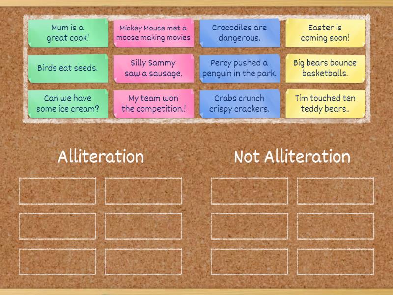 Alliteration - Group sort
