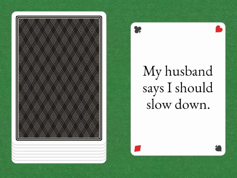 making deductions - Speaking cards