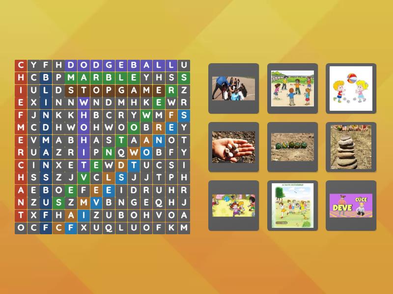 TRADITIONAL GAMES PUZZLE - Wordsearch