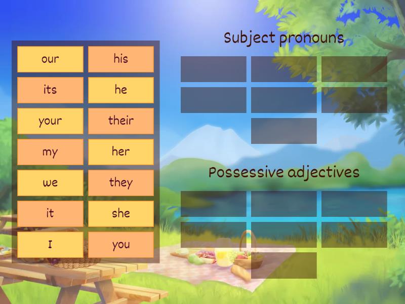 GI A2+ U0. Possessive adjectives - Group sort