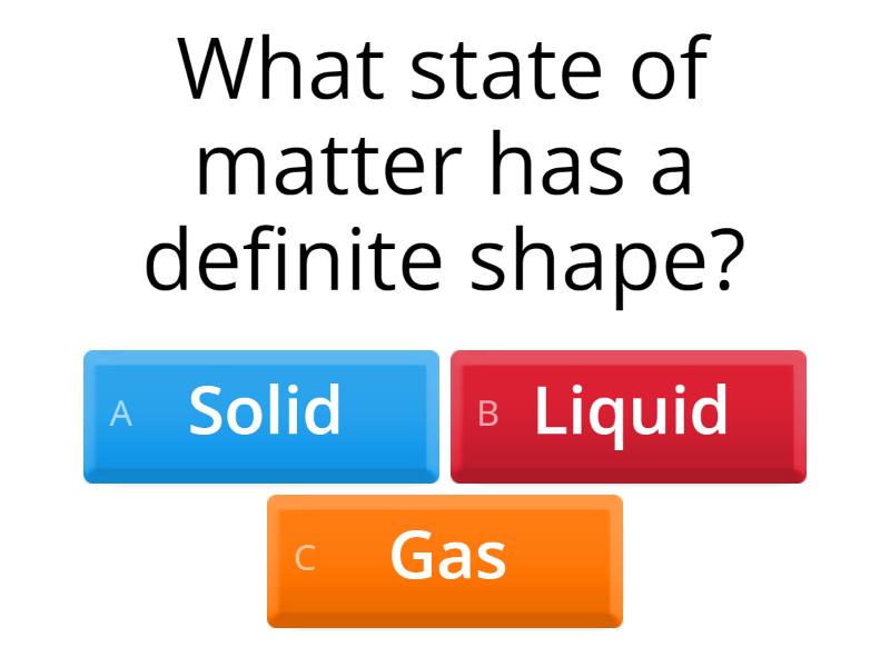 States of matter PARTICLES ARRENGEMENT - Quiz