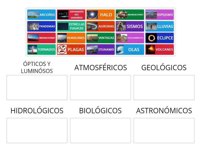 FENÓMENOS NATURALES - Group sort