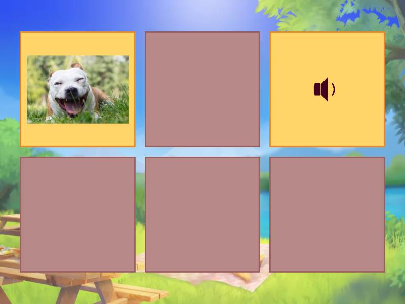 dog. elephant. fish - Matching pairs