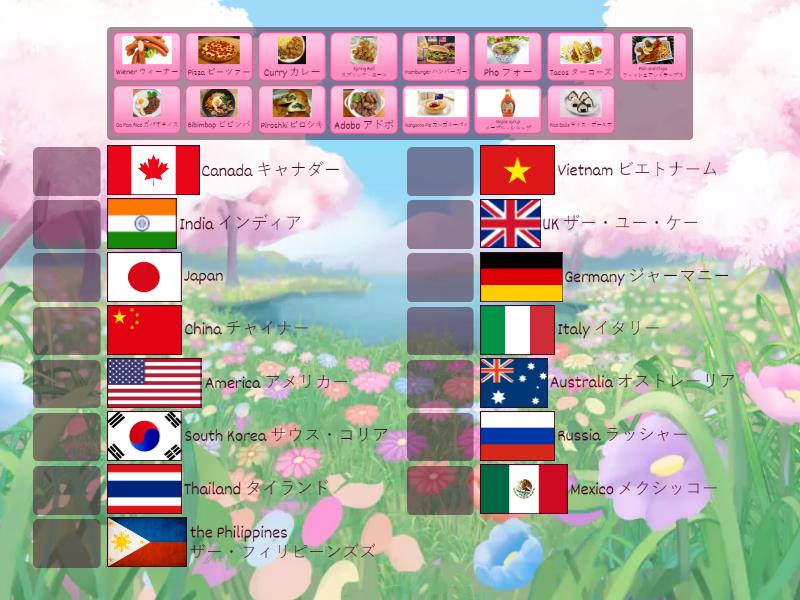 Country + Food? - Match up