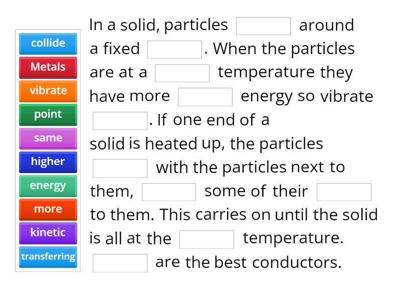 Conduction - Complete the sentence