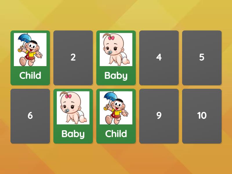 kids 3 - unit 8 - growing up - memory game - Matching pairs