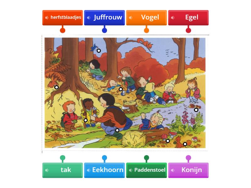 Praatplaat Herfst - Diagrama con etiquetas