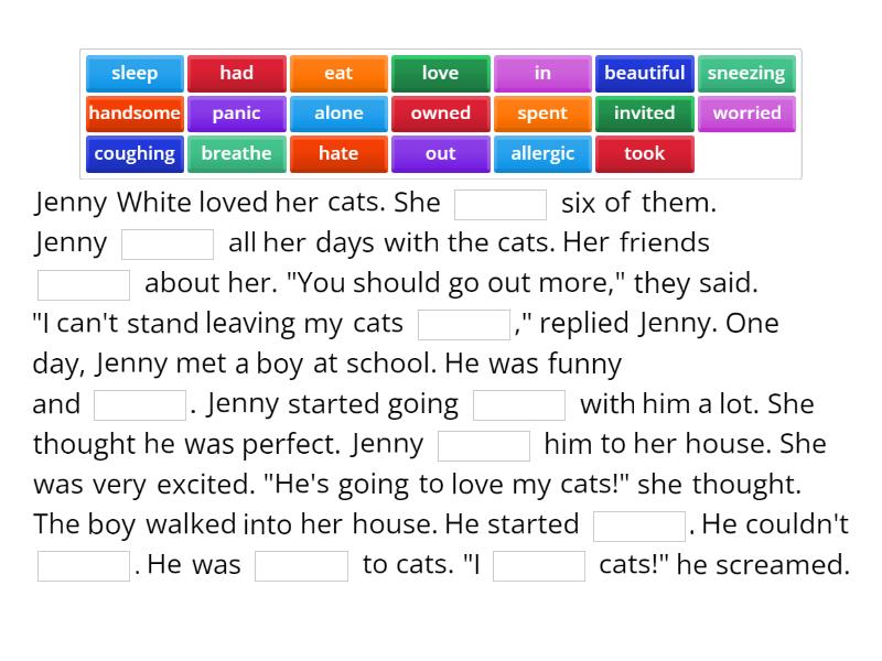 The cats - Complete the sentence