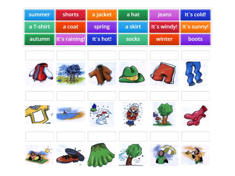 SEASONS/ WEATHER/ CLOTHES by MR - Match up