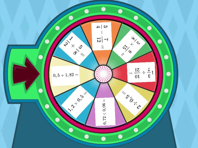 Fractions Calculator - Spin the wheel