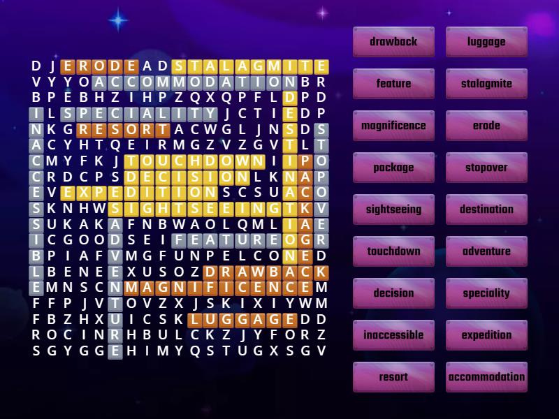 G9 REVIEW WORD U8 - Wordsearch