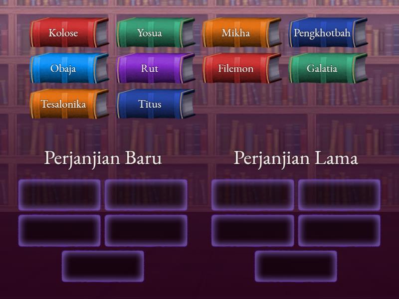Kitab-Kitab di Perjanjian Lama dan Baru - Group sort
