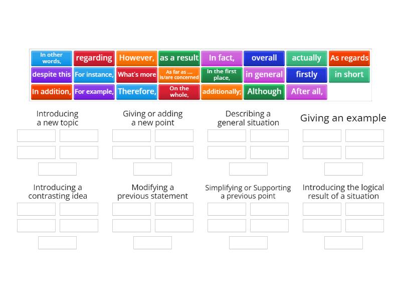 Structuring an argument - Group sort